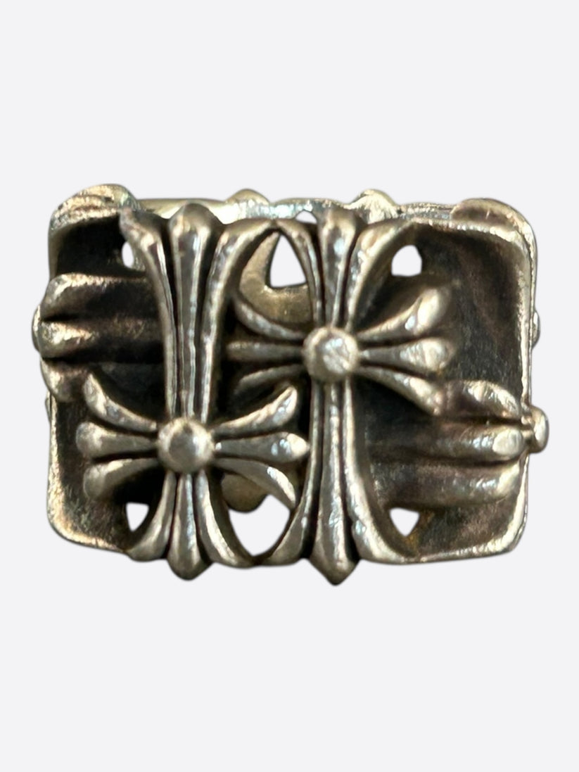 Chrome Hearts Silver Square Cemetery Ring – Savonches