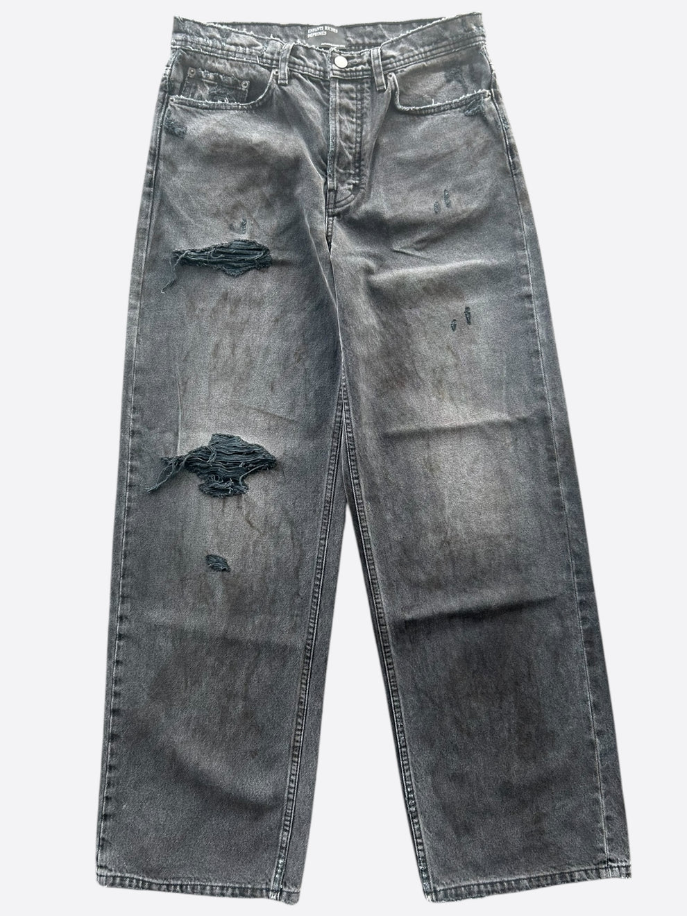 Enfants Riches Deprimes Grey Corpse Distressed Baggy Jeans – Savonches