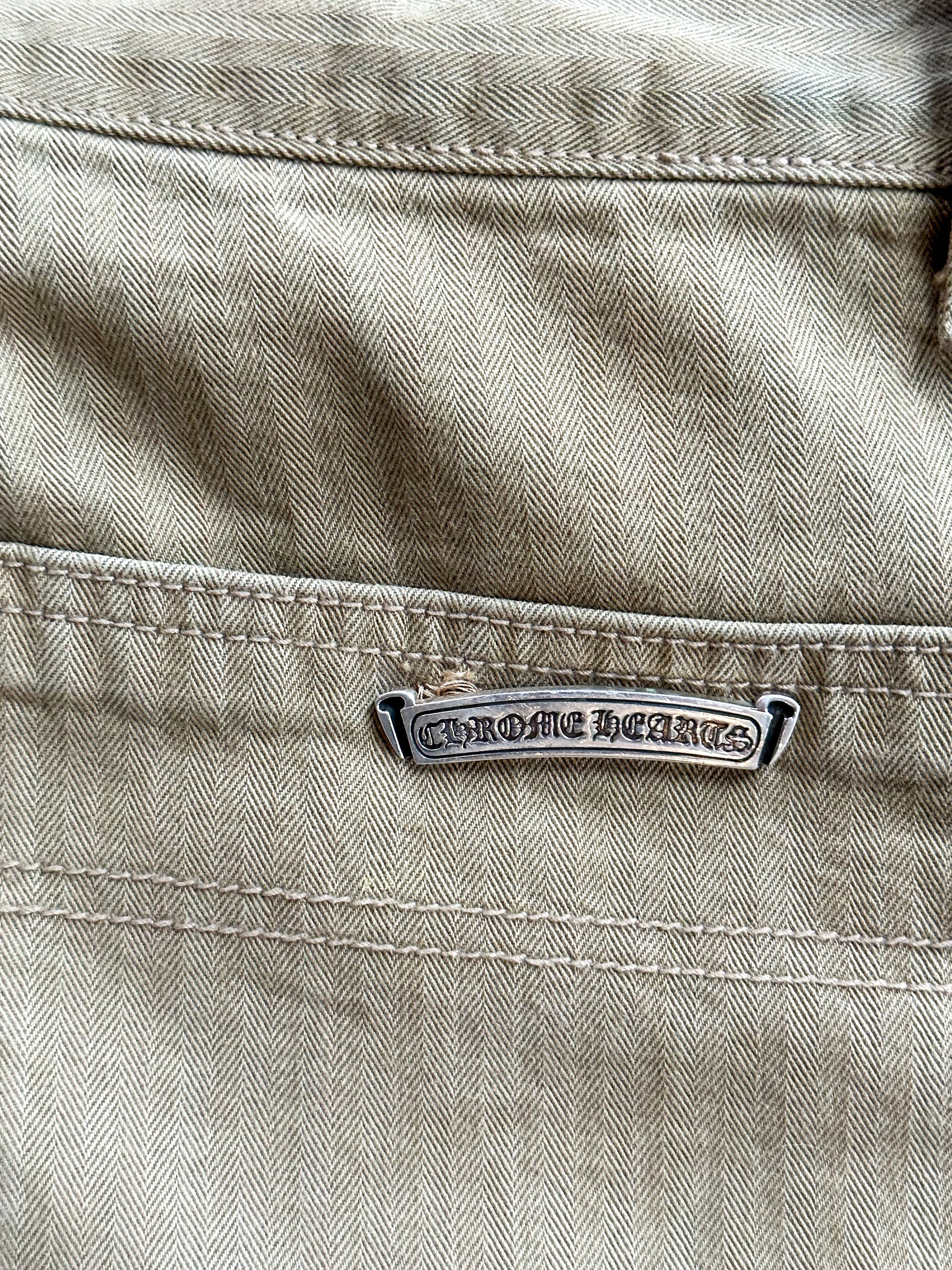 Chrome Hearts Tan Herringbone Carpenter Pants – Savonches