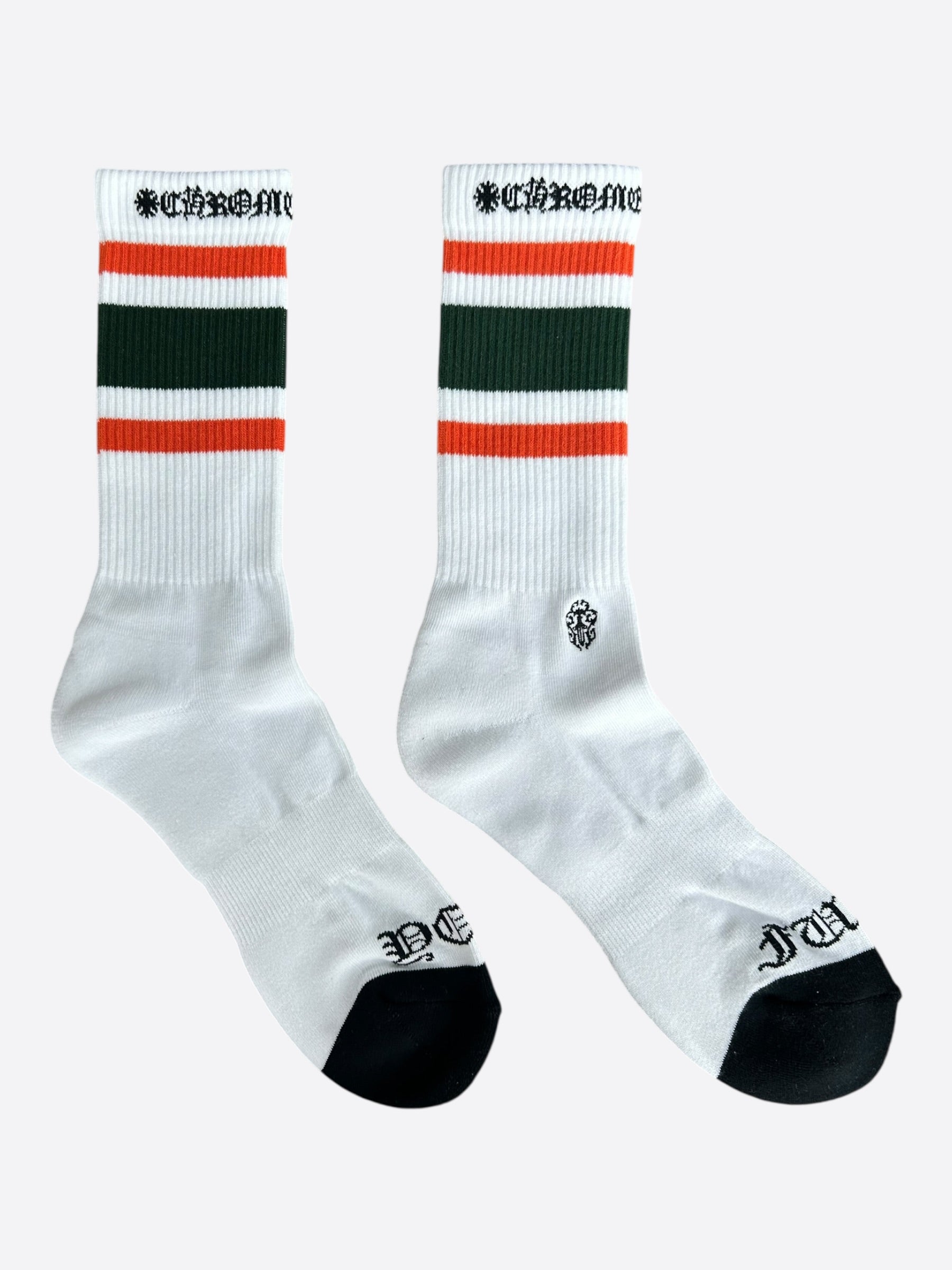 Chrome Hearts White & Multicolor Dagger Logo Socks – Savonches
