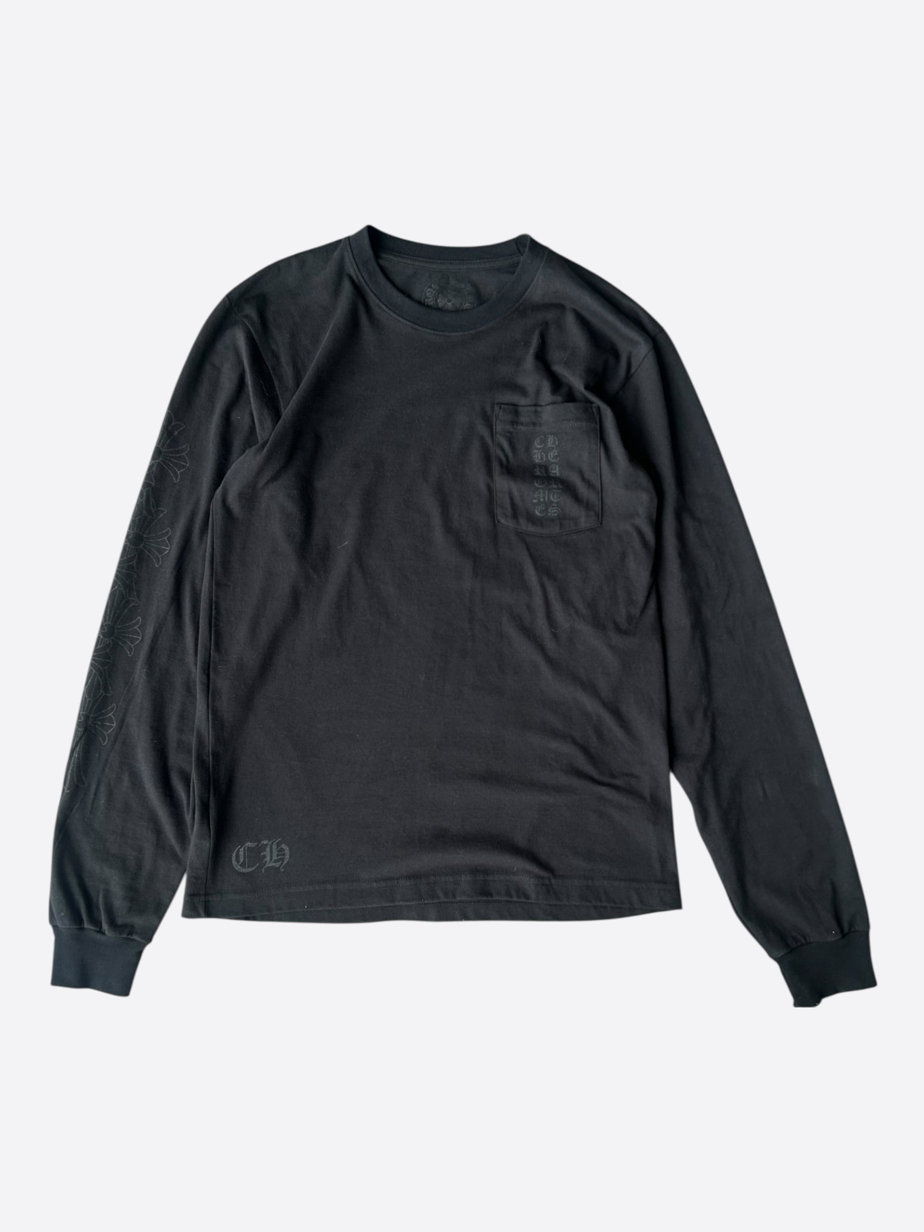 Chrome Hearts Black Miami Exclusive Cross Logo Longsleeve T-Shirt ...