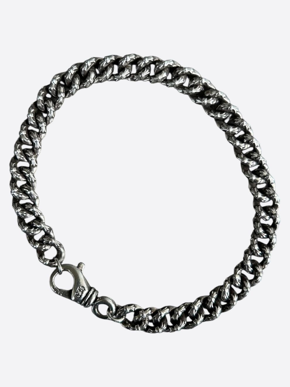 Chrome Hearts Silver Extra Fancy Mini Cuban Bracelet – Savonches