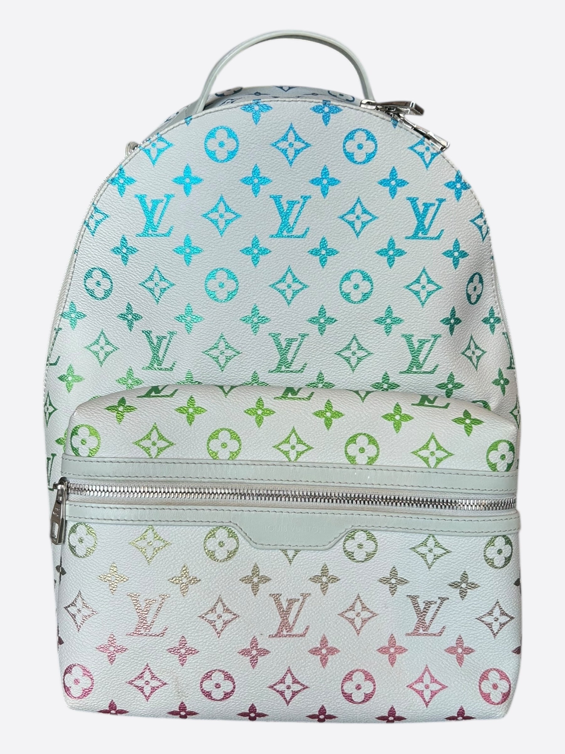 Louis Vuitton White & Multicolor Gradient Monogram Discovery Backpack ...