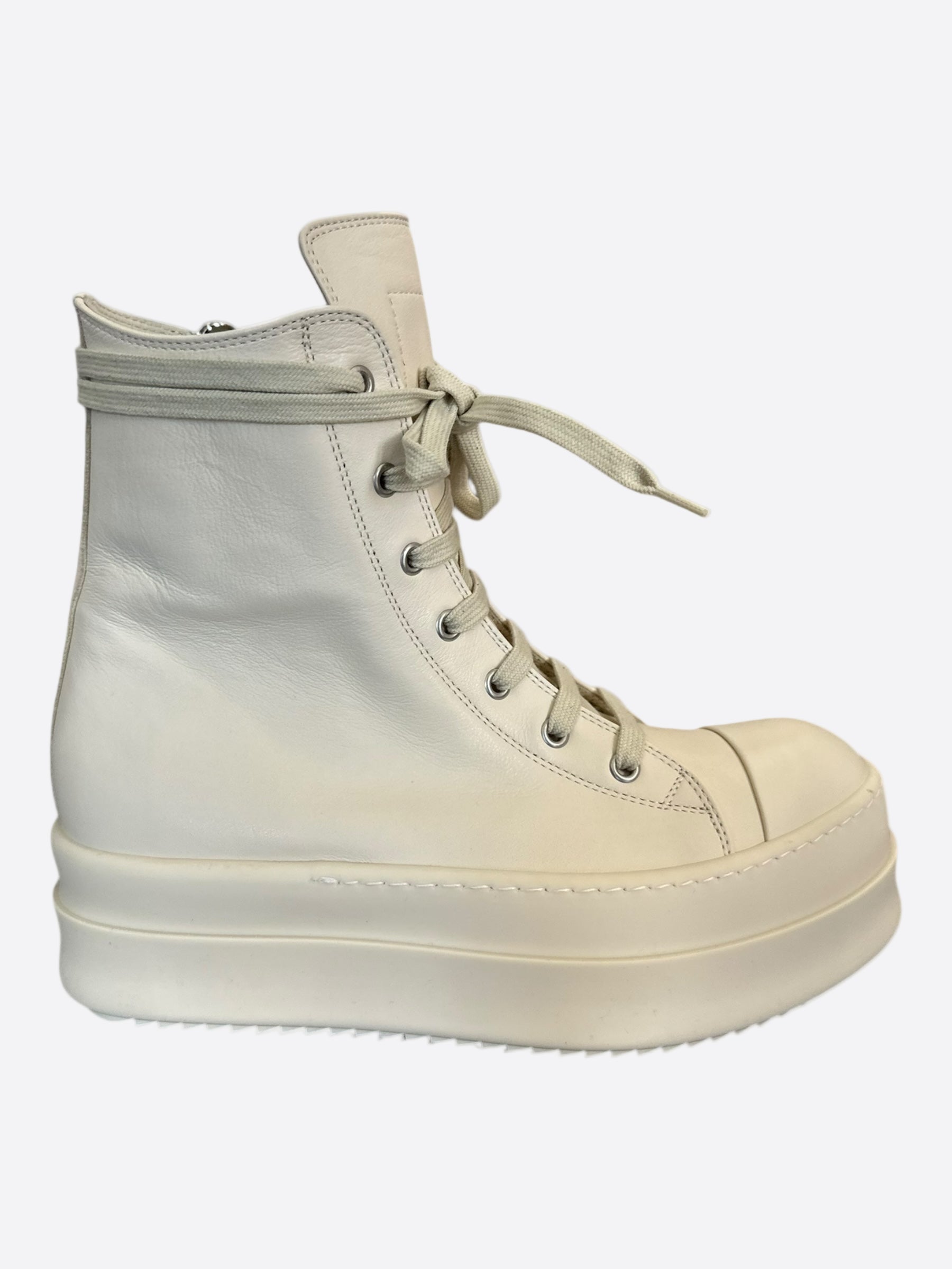 Rick Owens White Mega Bumper Women's Geobaskets – Savonches