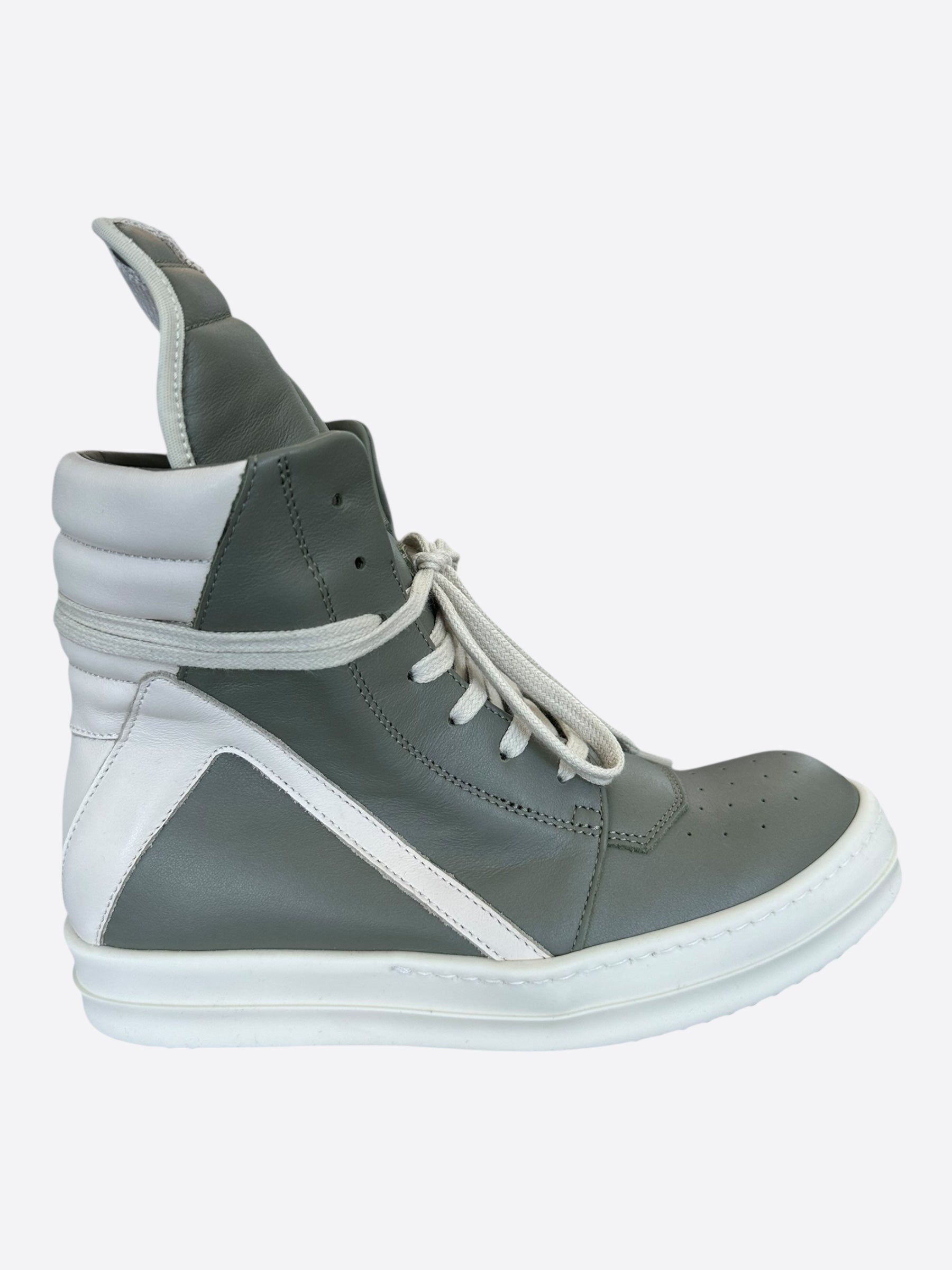 Rick Owens Green & White Women's Geobaskets – Savonches