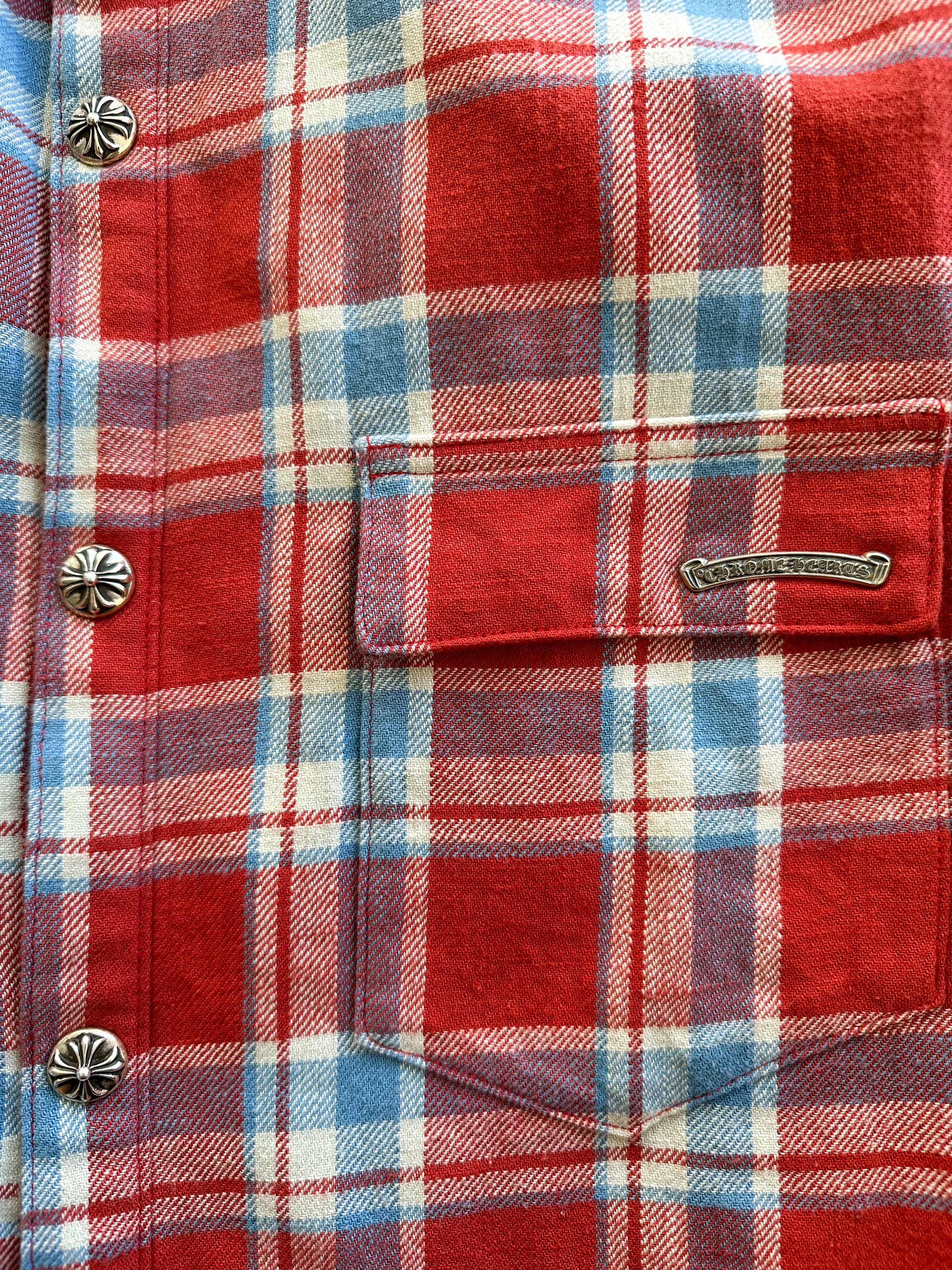 Chrome Hearts Red checkered Padded Flannel Jacket – Savonches